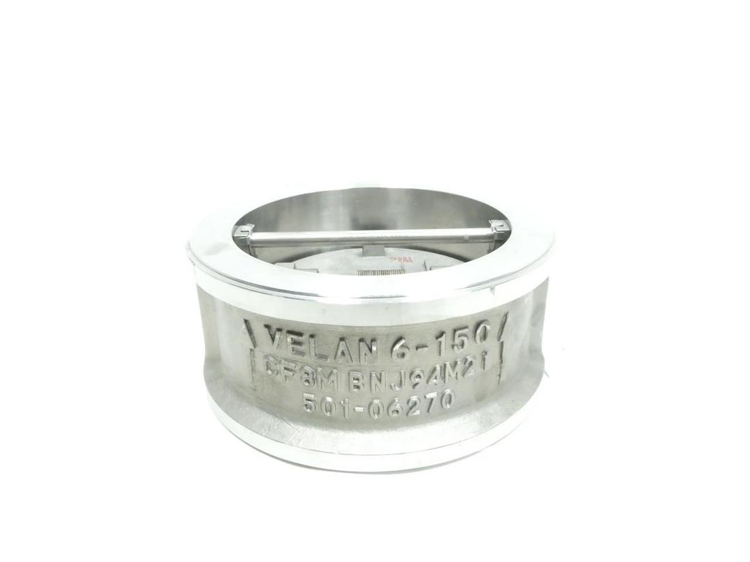VELAN PW14-013D10-3DB-X320 STAINLESS WAFER CHECK VALVE 6IN 150