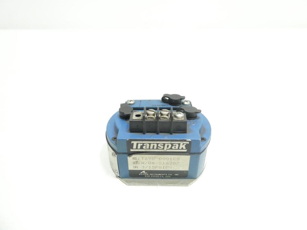 ACTION INSTRUMENTS T690-0001CS PRESSURE UNIT 10-90V 3-15PSI