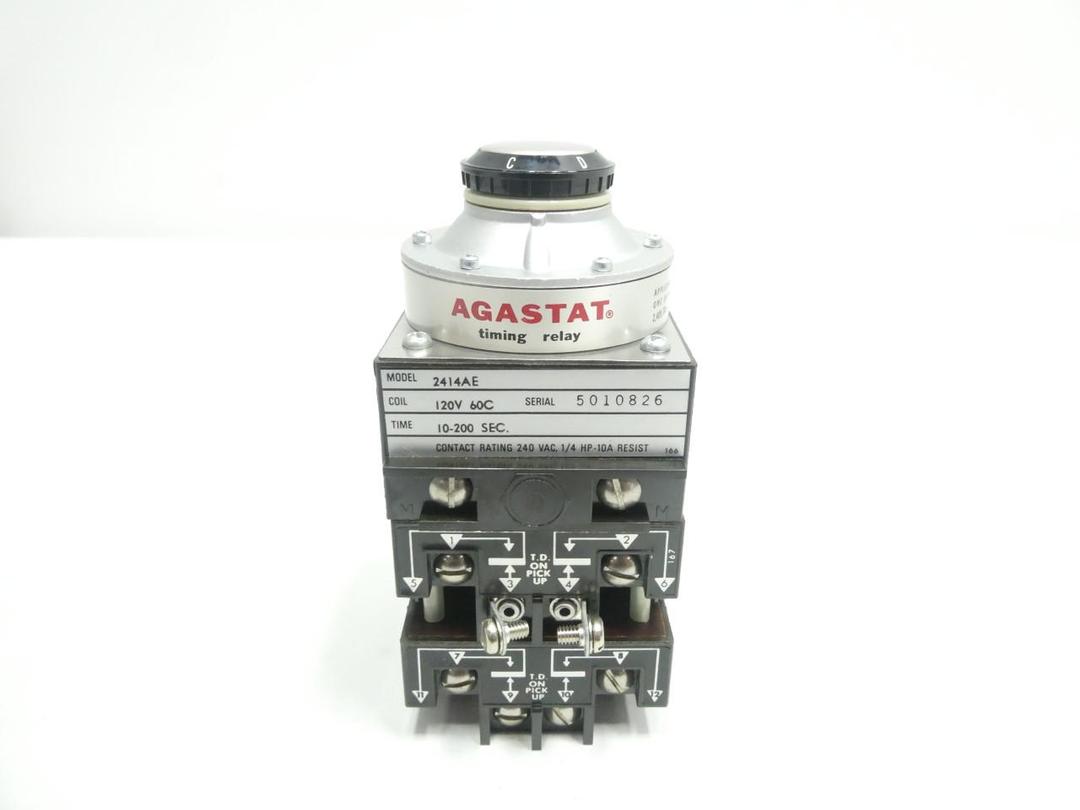 AGASTAT 2414AE TIME DELAY RELAY 10-200SEC 120V-AC