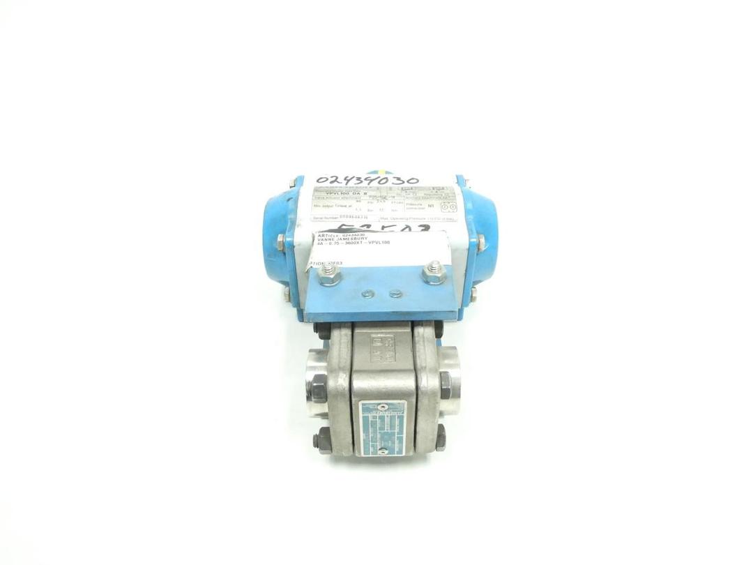 JAMESBURY 4A-3600-XT1 PNEUMATIC STAINLESS BALL VALVE 3/4IN NPT