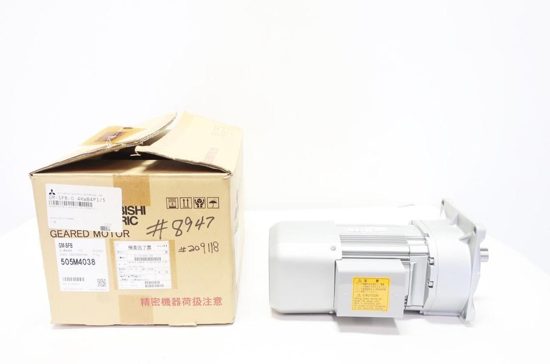 MITSUBISHI GM-SFB MG-SFB-0.4KWB4P1/5 1:5 RATIO 360RPM 3PH .4KW 200V-AC ...