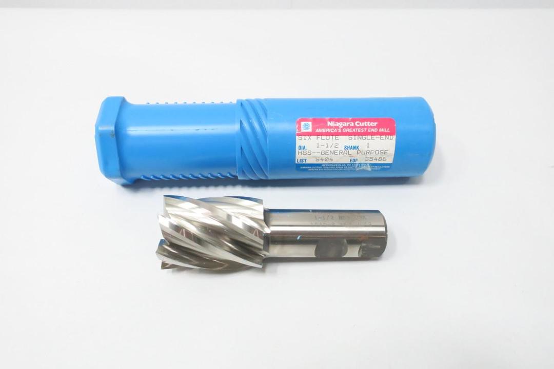 NIAGARA CUTTER 35486 6 FLUTE SINGLE-END END MILL 1-1/2IN
