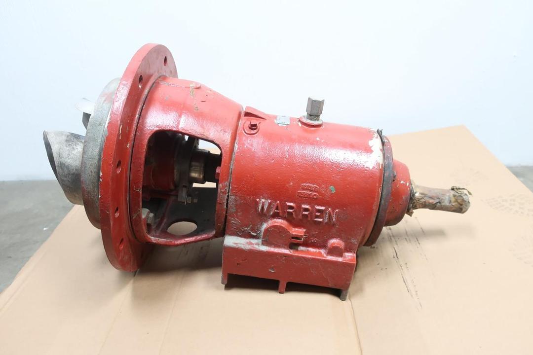 WARREN CENTRIFUGAL PUMP POWER END 13IN WITH STAINLESS 3-VANE IMPELLER ...